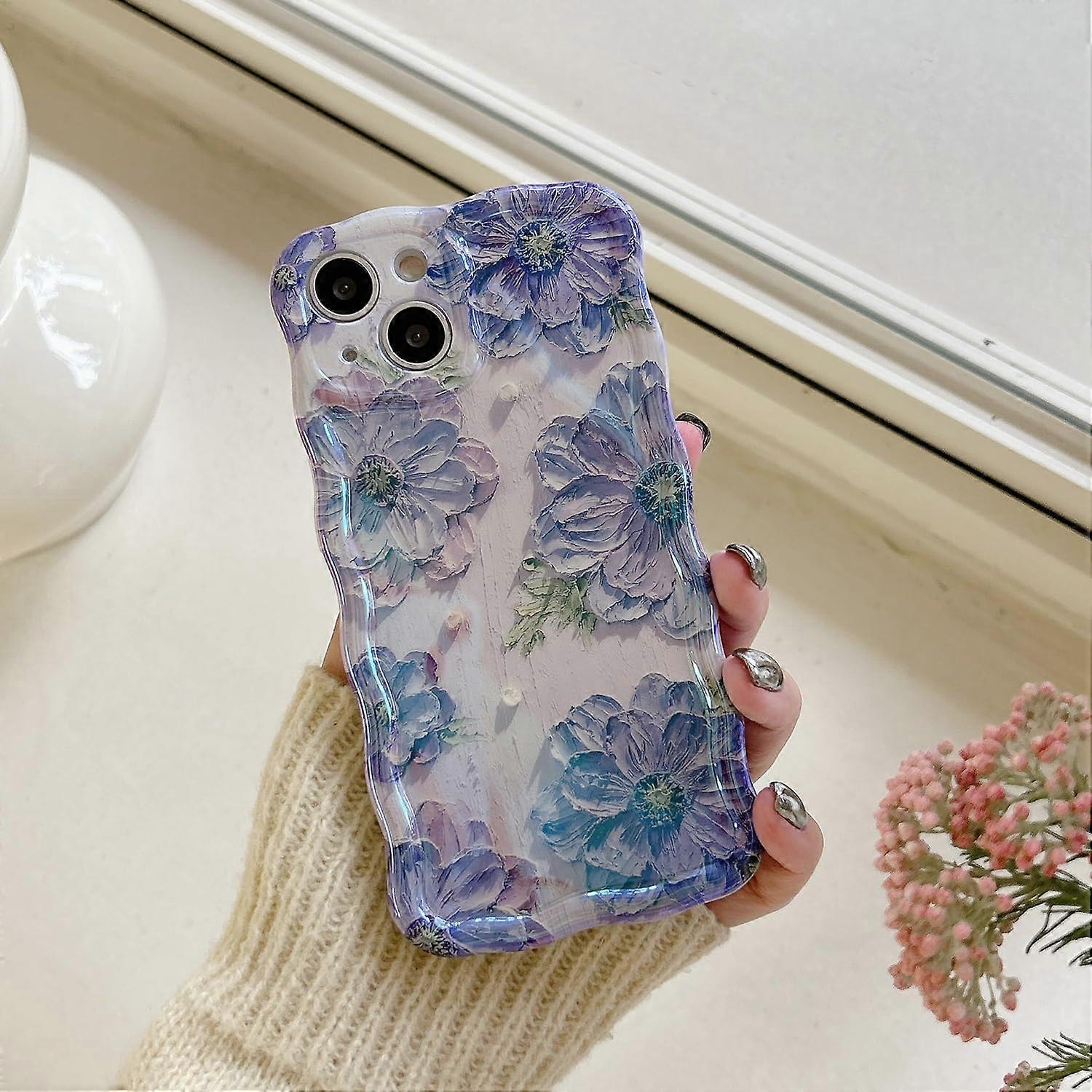 Buy Case for iPhone 12 Pro Max, Colorful Retro Oil Painting Flower ...