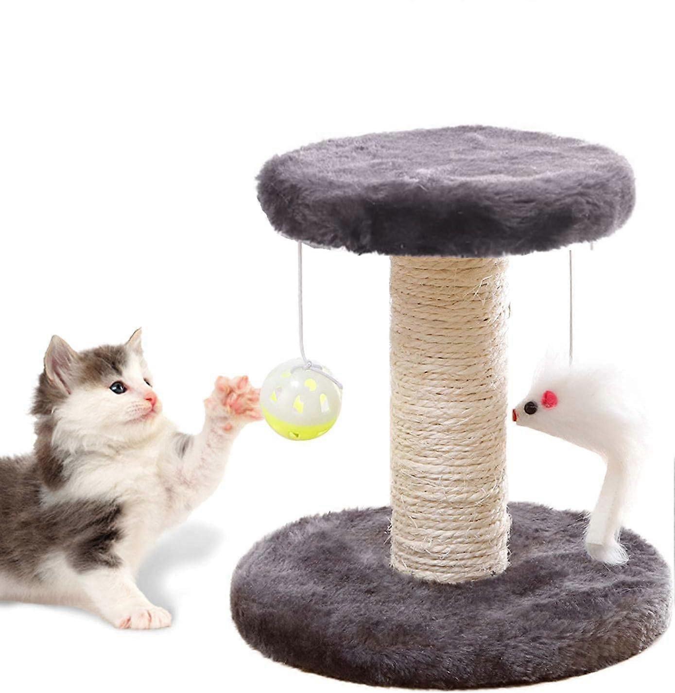 Buy Cat scratch pole and small cat tree natural sisal tower, round sea ...