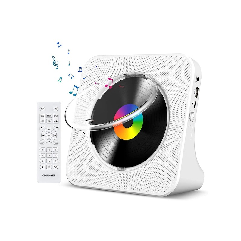 Buy CD Player with Bluetooth Home CD Player with LED Screen-White - MyDeal