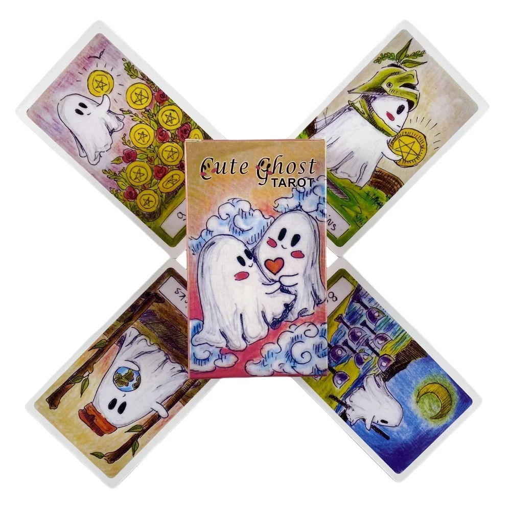 Buy Cute Ghost Tarot Deck Toy 78pcs Tarot Deck Oracle Card Divination ...
