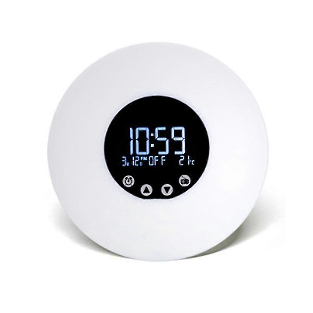 Buy Eye Protection LED Alarm Clock with Sunrise Simulation, RGB Night ...