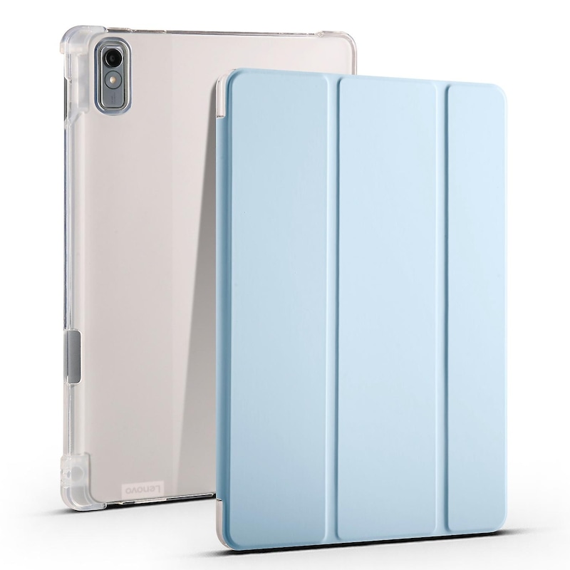 Buy For Lenovo Tab P11 Gen 2 Transparent Pen Tray Tri-Fold Leather Case ...