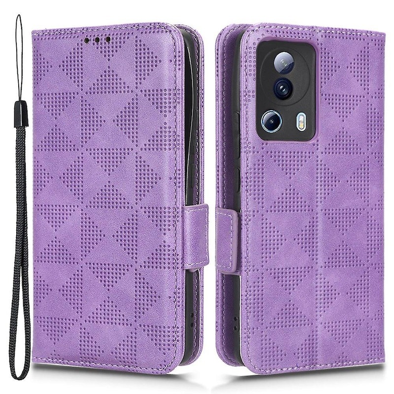 Buy For Xiaomi 13 Lite/Civi 2 5G Leather Phone Wallet Case Triangle ...