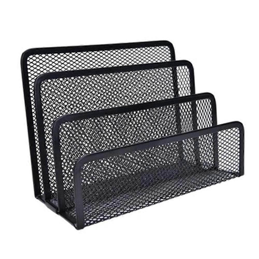 Buy Home Storage Racks Black Mesh Letter Paper File Storage Rack Holder ...