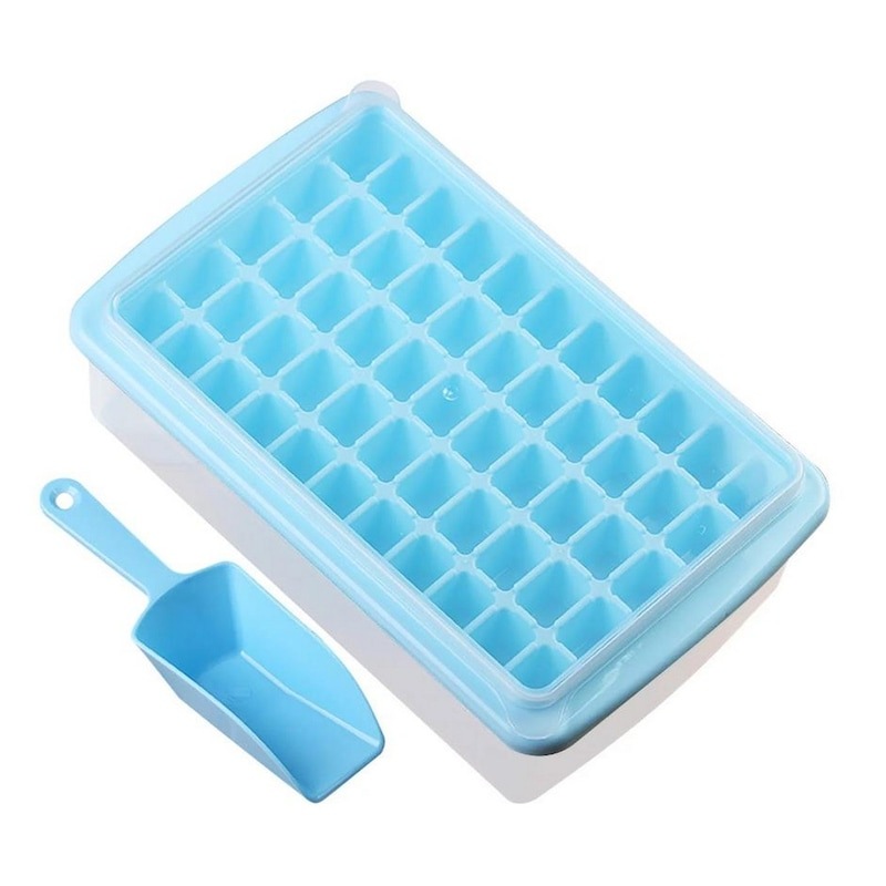 Buy Ice Cube Tray with Lid and Storage Bin for Freezer 55 Mini Nugget ...