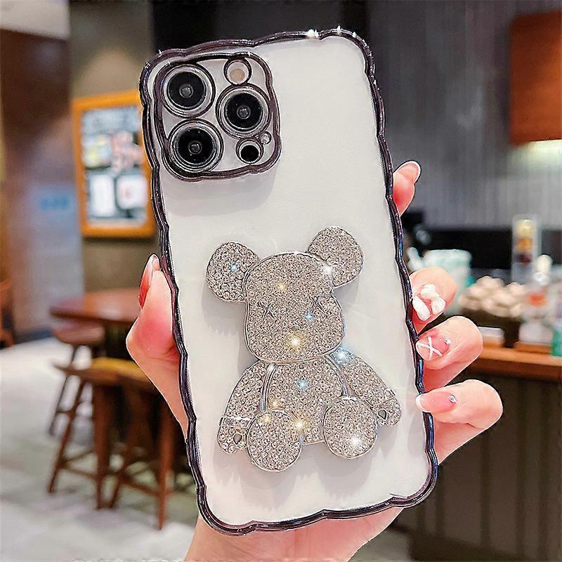 Buy iPhone 13 Phone Case Teddy Candy Bear Kawaii Shiny Diamond Cute 3D ...