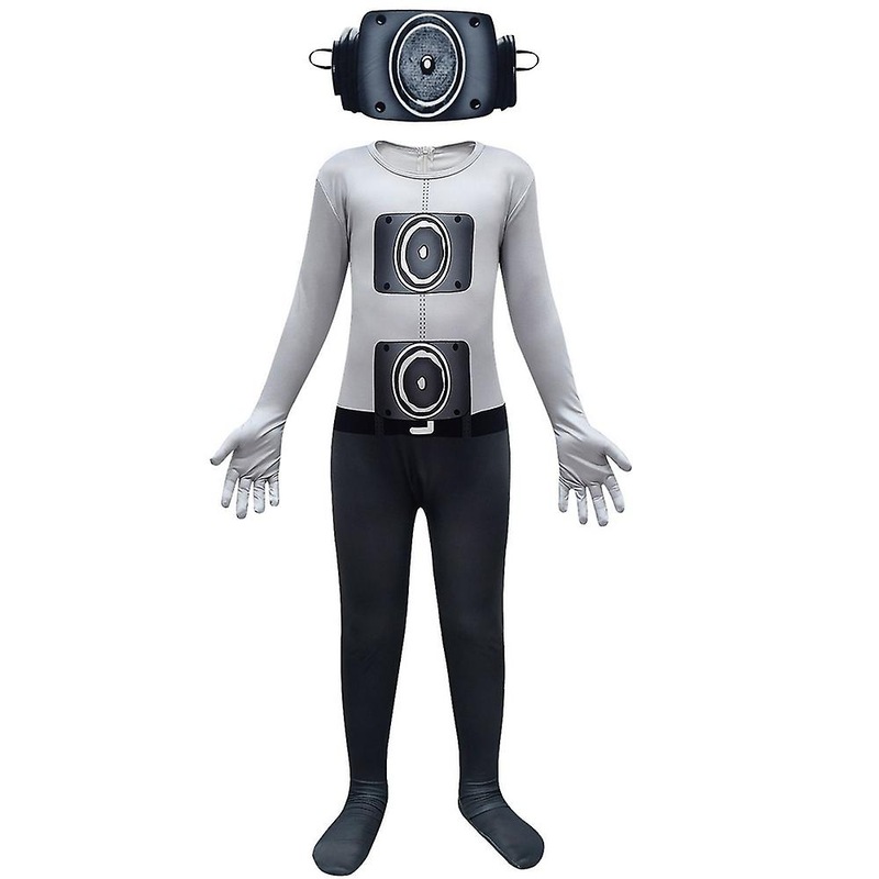 Buy Kids Skibidi Toilet Cosplay Costume Loudspeaker Jumpsuit Mask ...