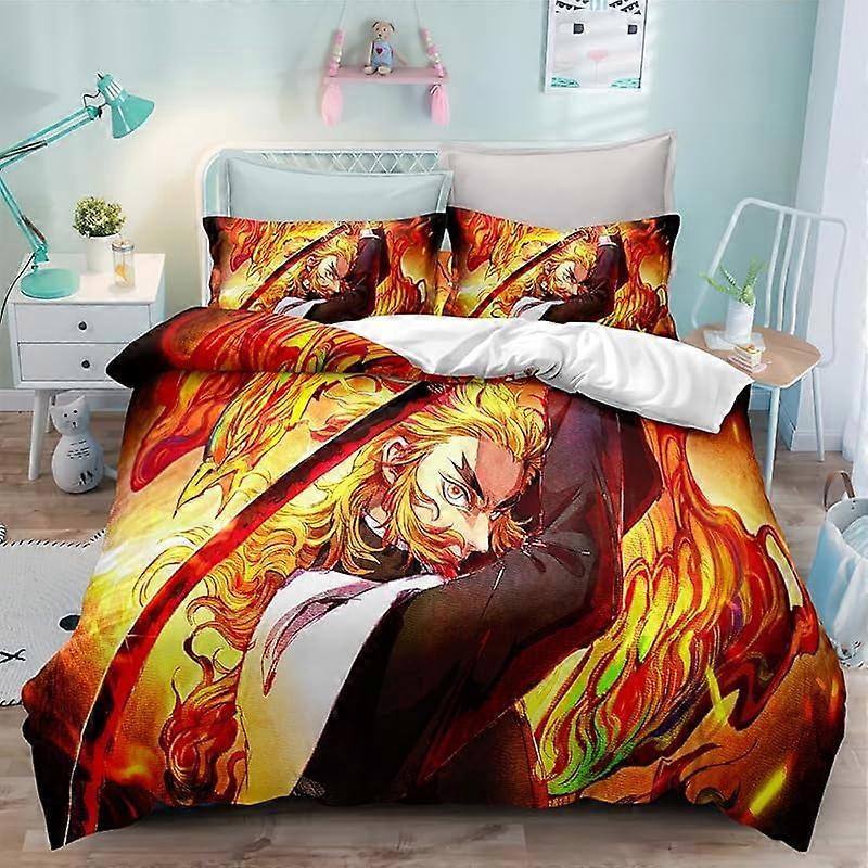 Buy o555 Bed- Duvet- Cov-er Anim-e Cartoon Demon-Sla-yer Bedding -Sets ...