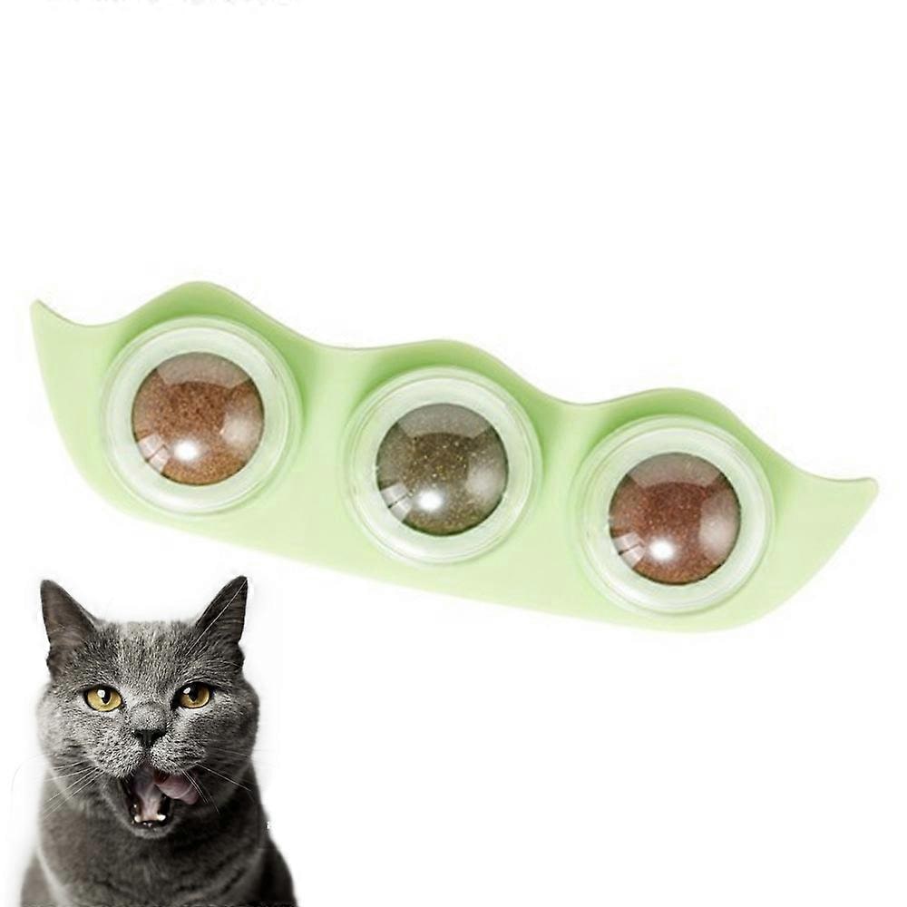 Buy Peascod Shape Catnip Wall Balls Toys For Cats Wall Teeth Cleaning ...