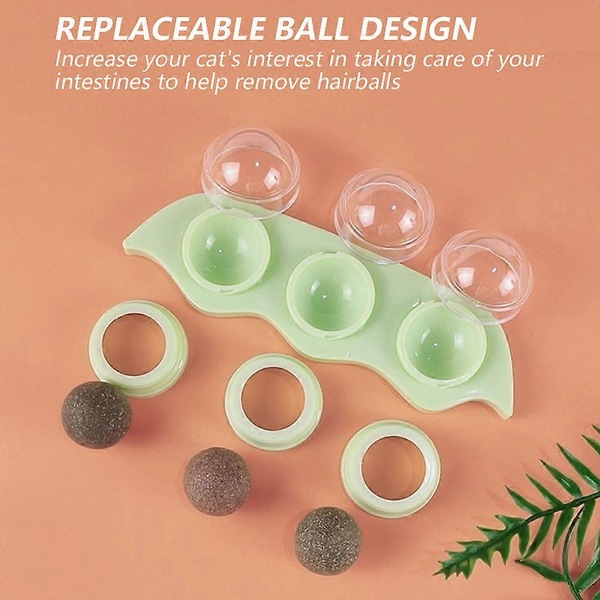 Buy Peascod Shape Catnip Wall Balls Toys For Cats Wall Teeth Cleaning Cat Toy Indoor Catnip Ball ...
