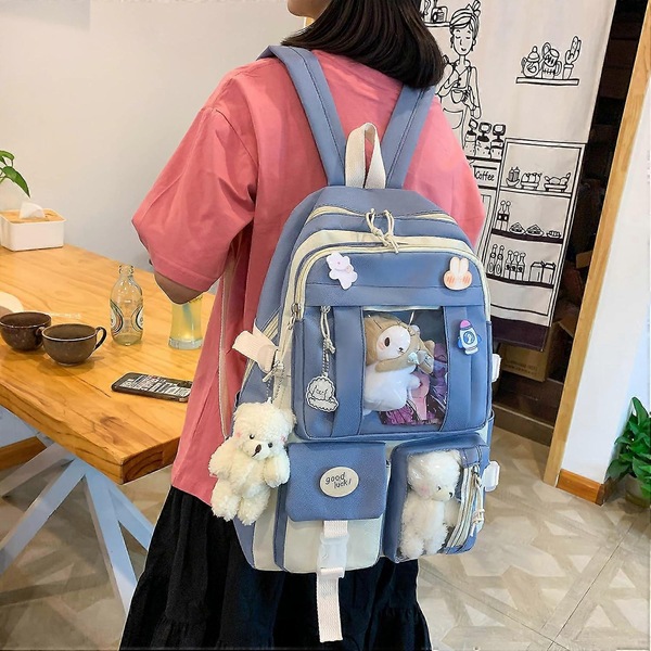 Buy Preppy Backpack, Kawaii Backpack with Kawaii Pin And Accessories ...