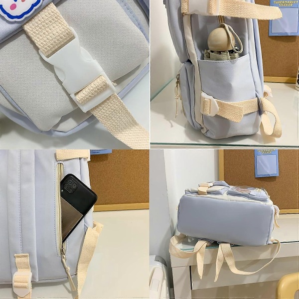 Buy Preppy Backpack, Kawaii Backpack with Kawaii Pin And Accessories ...