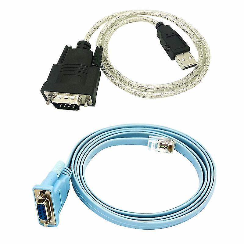Buy Rj45 Network Cable Serial Cable Rj45 to Db9 and Rs232 to Usb (2 In ...