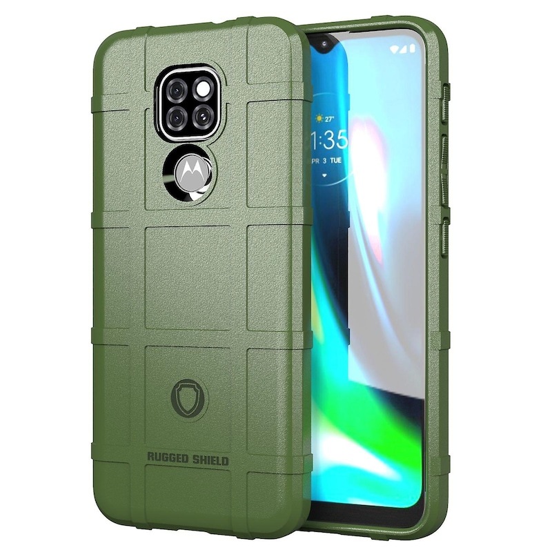 Buy Shock-proof Rugged Square Grid Texture TPU Case for Motorola Moto ...