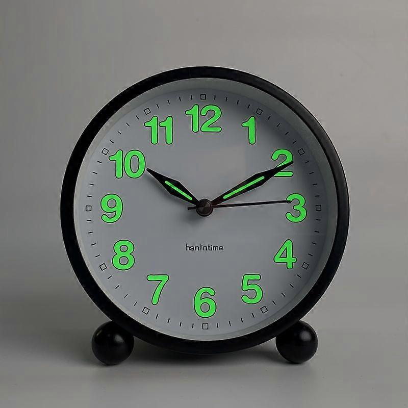 Buy Silent Alarm Clock - Analog Alarm Clock Without Ticking, Warm Light ...