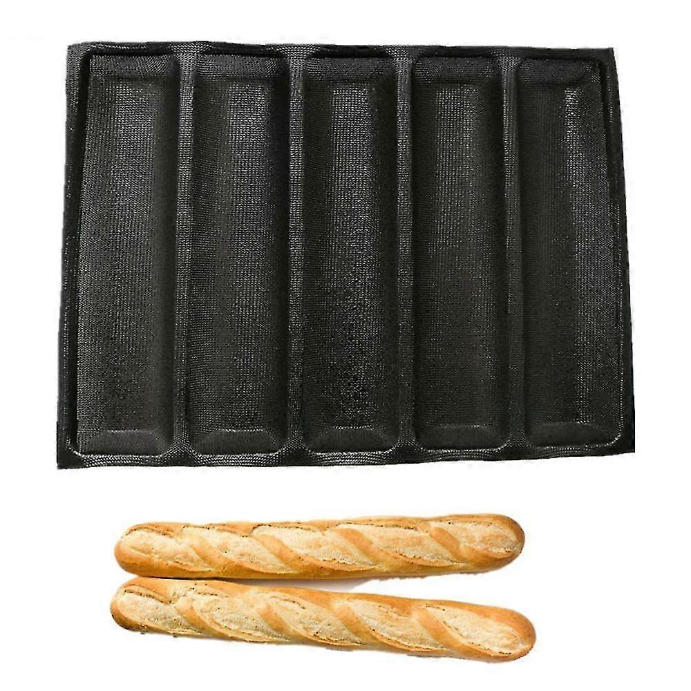 Buy Silicone Baguette Pan - Non-Stick Perforated Fench Bread Pan Forms ...