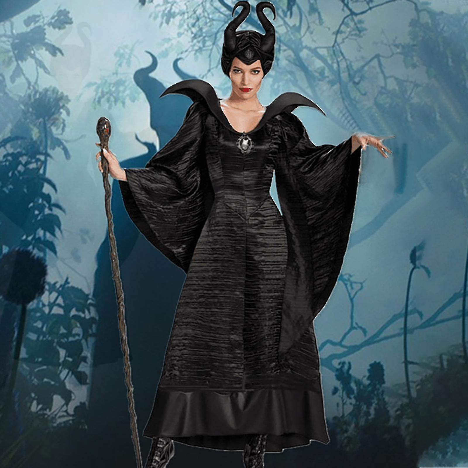 Buy Sleeping Beauty Witch Maleficent Costume For Adult Women Ladies ...
