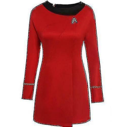 Buy Star Trek Female Duty Tos Uniform Red Dress Costume Suit Women ...
