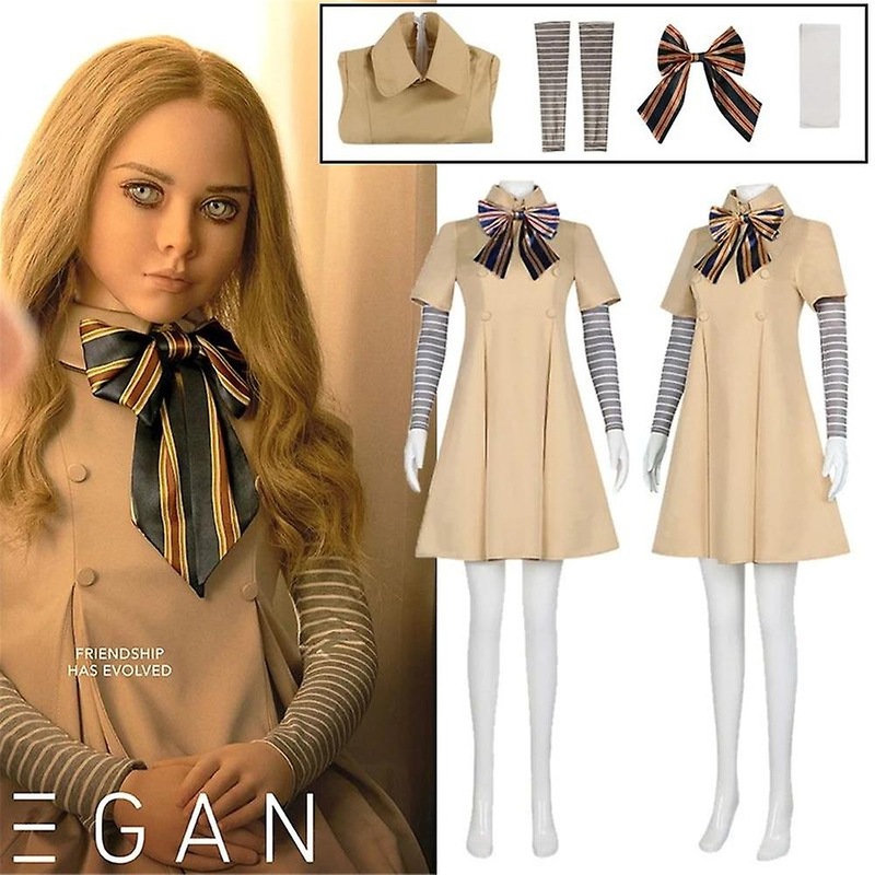Buy Thriller Movie M3gan Cosplay Costume Set Women Megan Ai Doll Robots ...