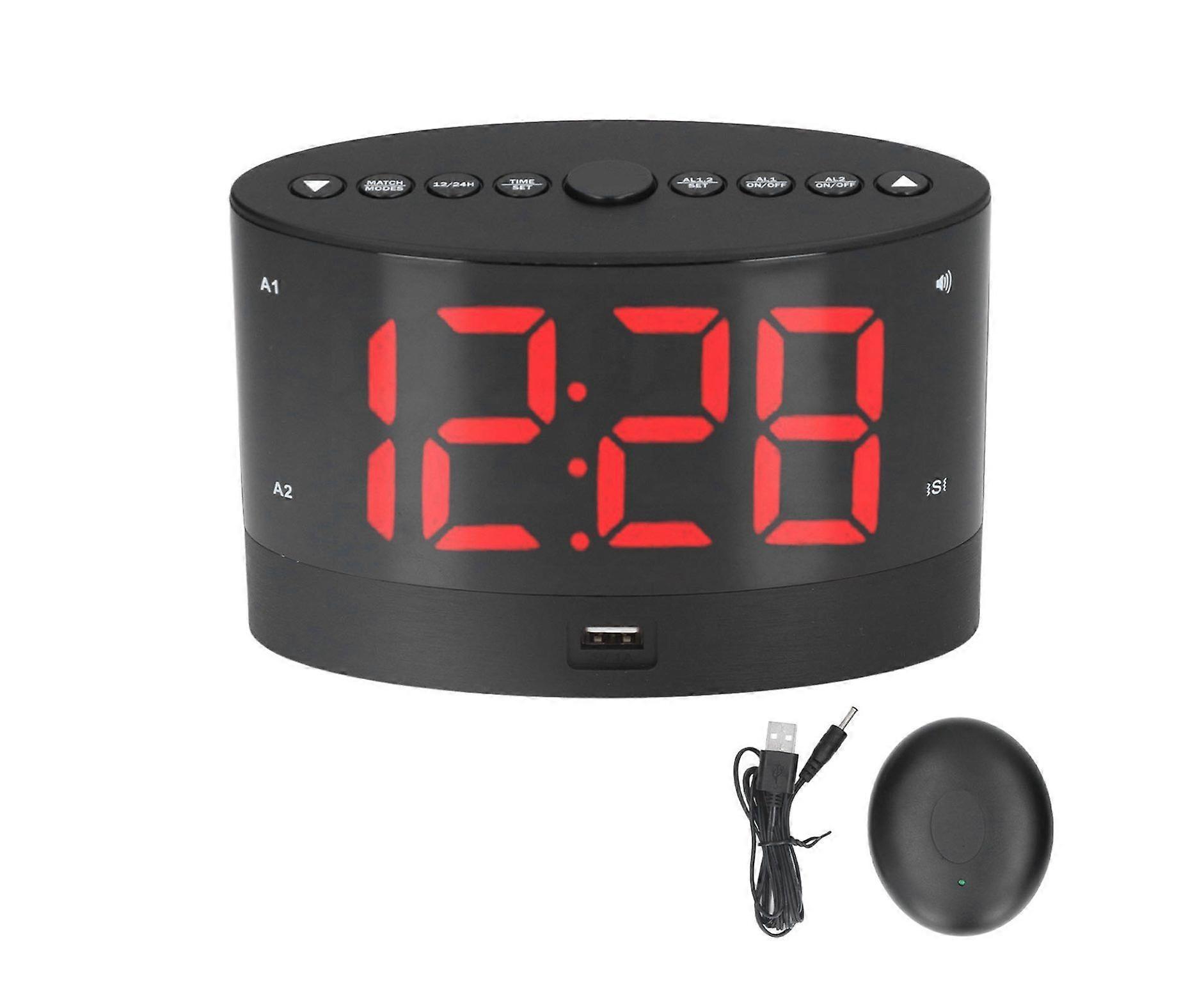 Buy USB Charging Digital Alarm Clock with LED Display, 3 Vibration ...