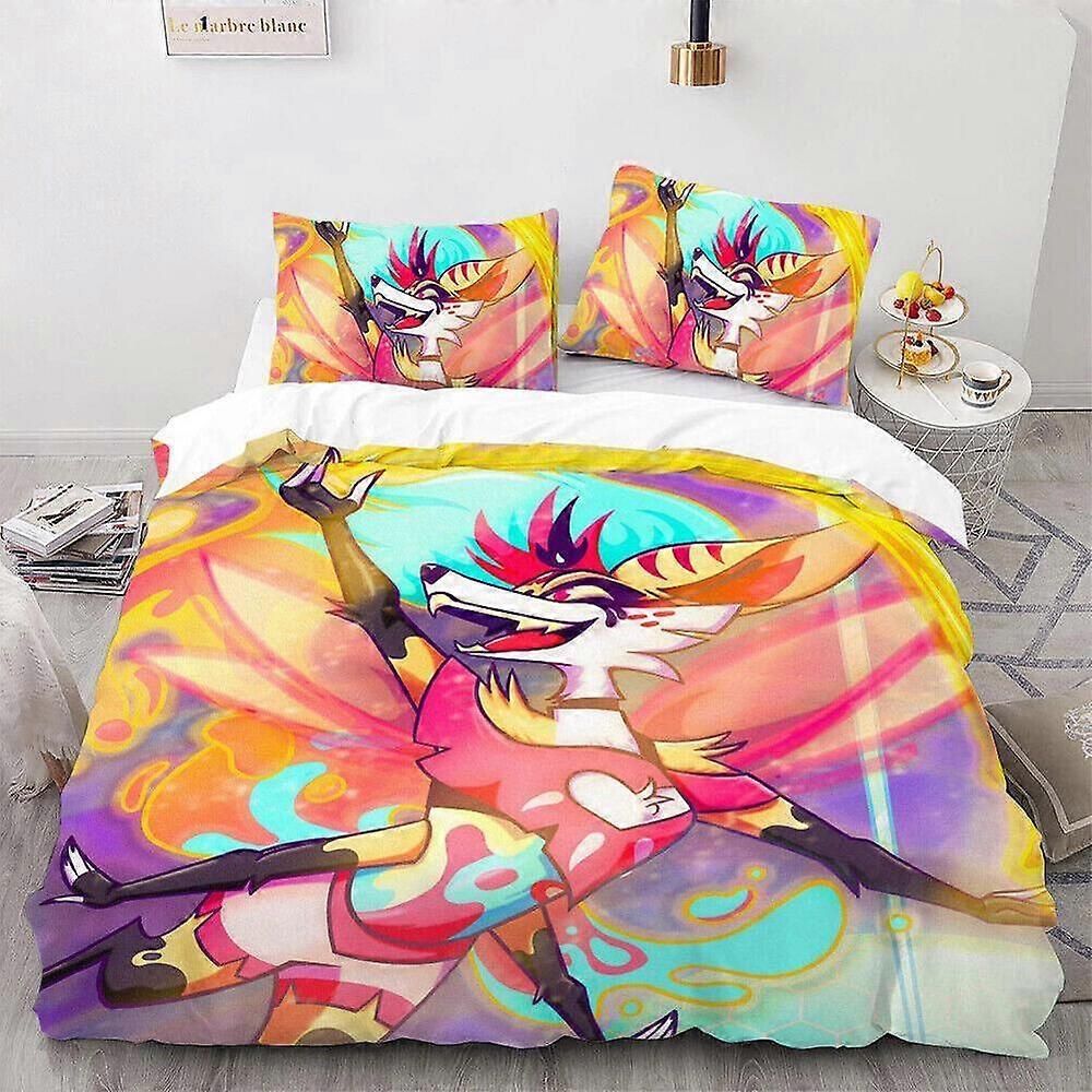 Buy v129 Bed Sheets Hazbin Hotel Anime Alastor Helluva Boss Gift 3 ...