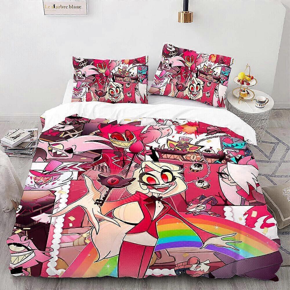 Buy v30 Bed Sheets Hazbin Hotel Anime Alastor Helluva Boss Duvet Cover ...