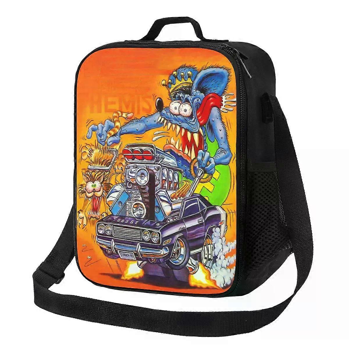 Buy v321 Anime Cartoon Rat Fink Thermal Lunch Bags Women Lunch Tote ...
