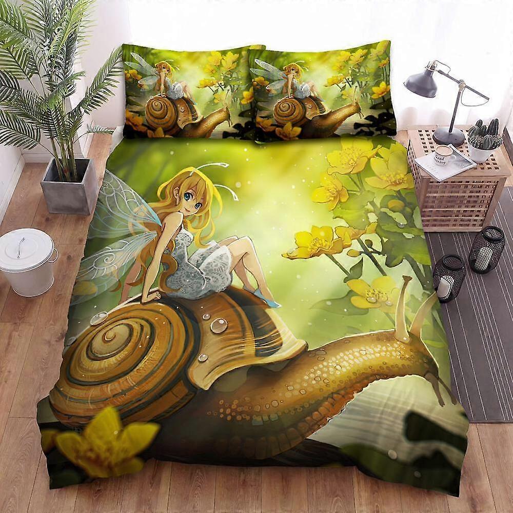 Buy v470 Bed Sheets The Wild Animal The Snail And The Fairy Anime Duvet ...