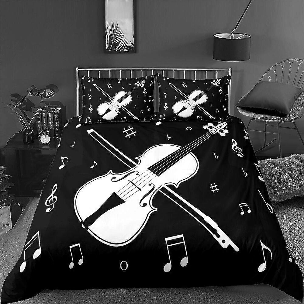 Buy v4790 Bed Sheets / /Super Bed Duvet Doona Cover Set Violin Music ...