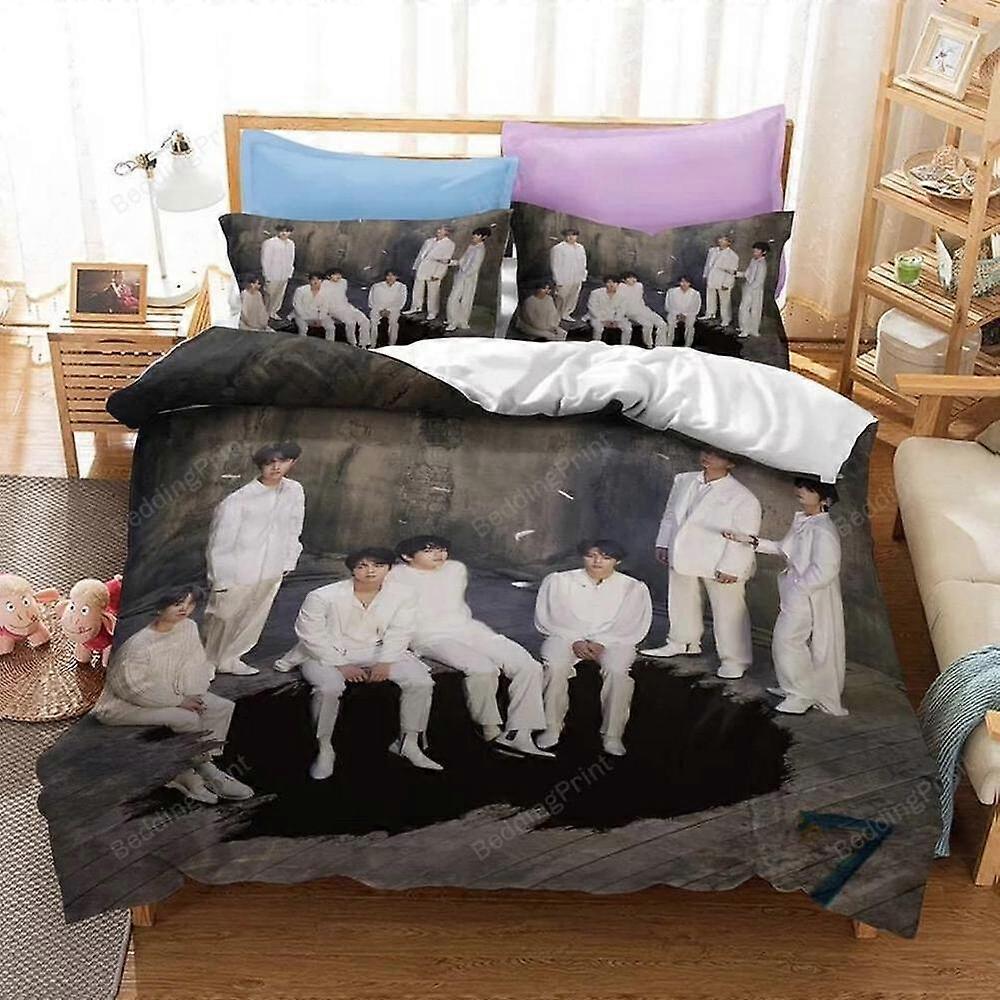 Buy v5476 Bed Sheets BTS Map Of The Soul Photo For Fans Duvet Cover Set ...