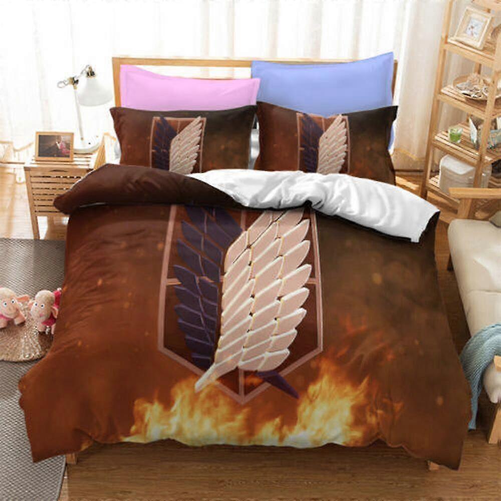 Buy v548 Bed Sheets Attack on Titans D Duvet Cover Set Soft Home ...