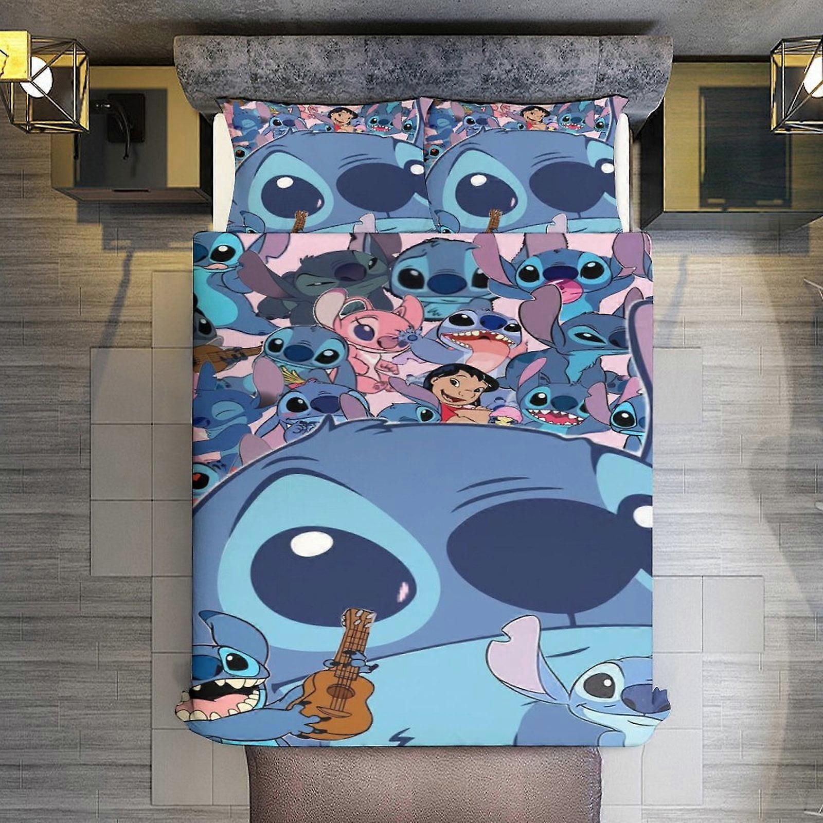 Buy v704 Bed Sheets Bedding Comforter Set Queen Size, Lilo and Stitch Set with 2 Pillowcases for ...