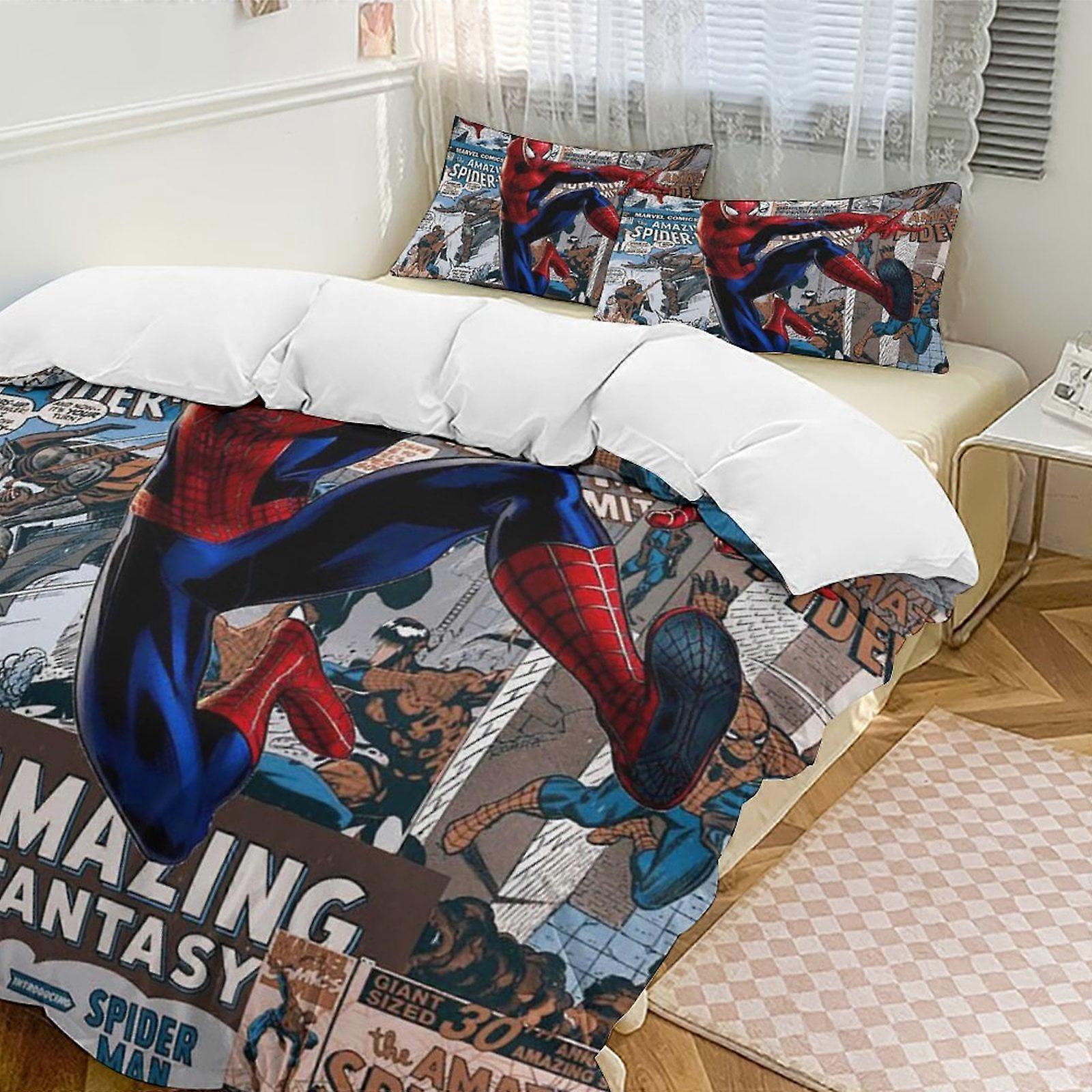 Buy v784 Spider-Man 3-Piece Twin Bed Set - Includes 1 Single Quilt And ...