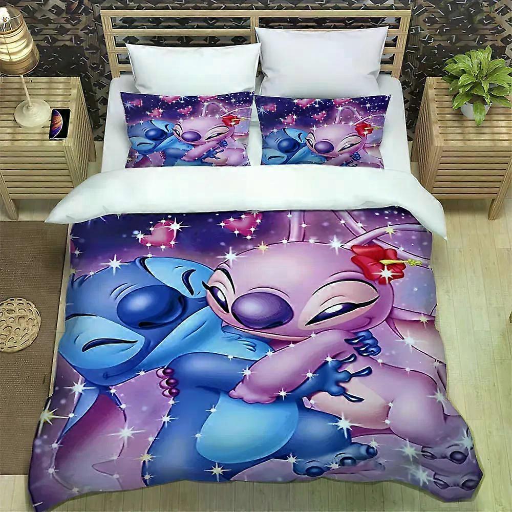 Buy v917 Bed Sheets Cute cartoon Lilo&Stitch Bedding Sets exquisite bed ...