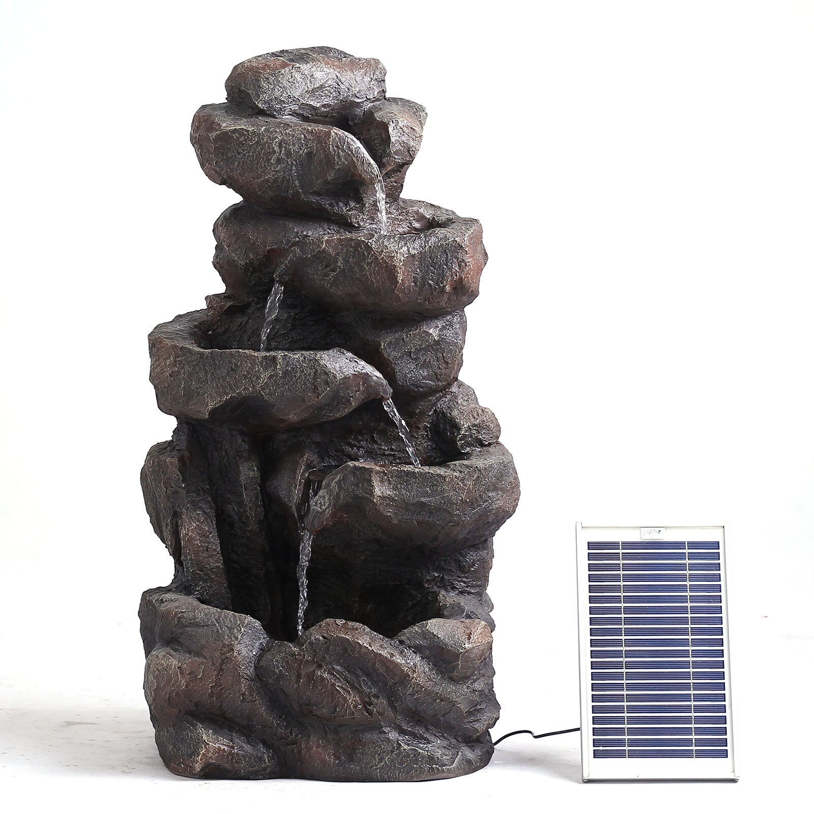 Buy SUNOVO GROTTO FALL SOLAR WATER FOUNTAIN WITH LED LIGHTS - MyDeal ...
