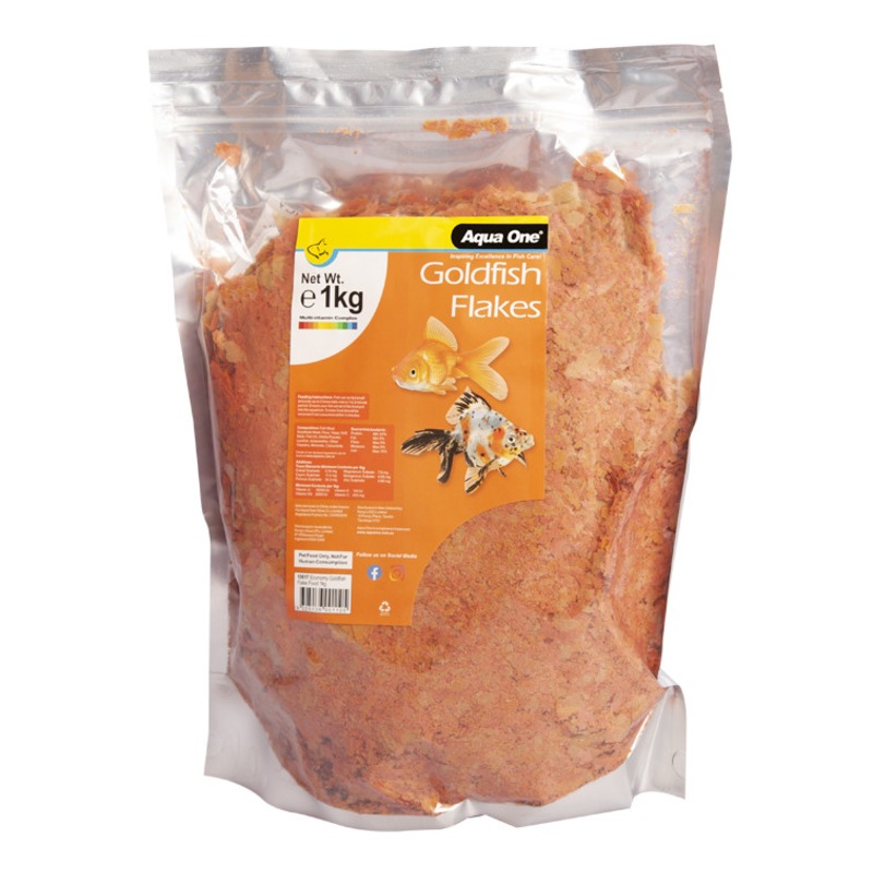 Buy Aqua One Bulk Economy Goldfish Flakes 1kg (10617) - MyDeal