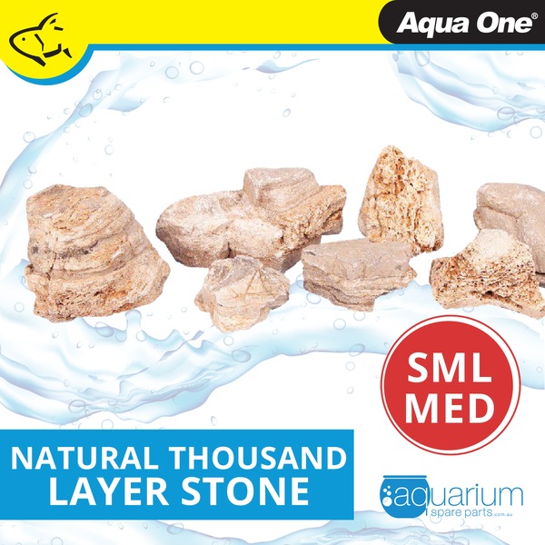 Buy Aqua One Natural Thousand Layer Stone SML/MED (12296-SM) - MyDeal ...
