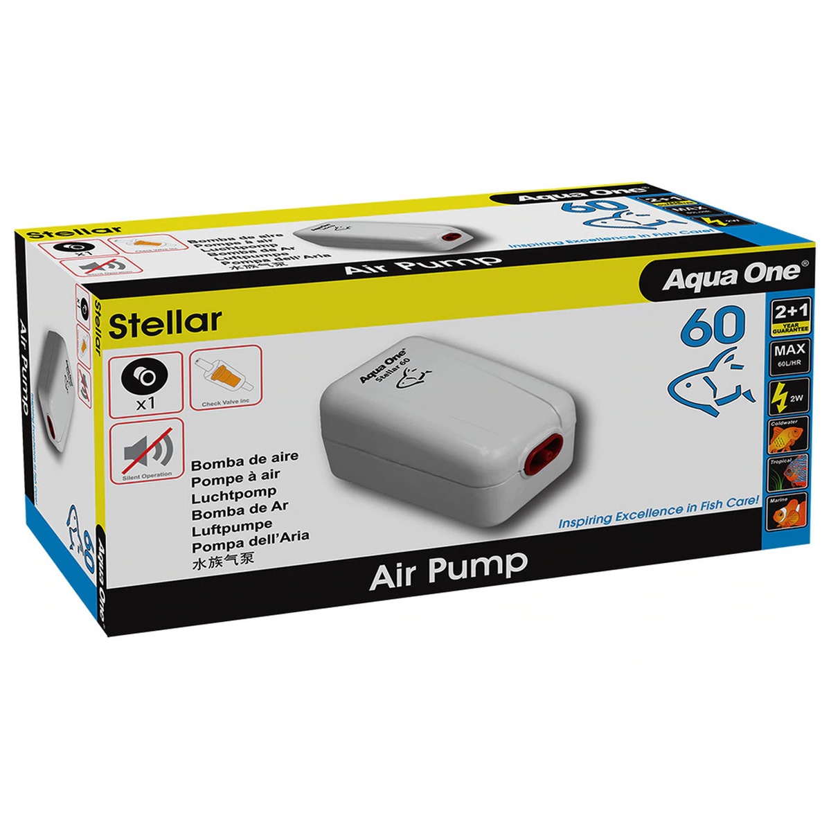 Buy Aqua One Stellar 60 Air Pump 60LH (94132) - MyDeal Australia