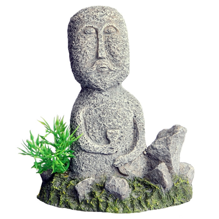 Buy Aqua One Stone Face Man Rock Garden Ornament (36948) - MyDeal Australia