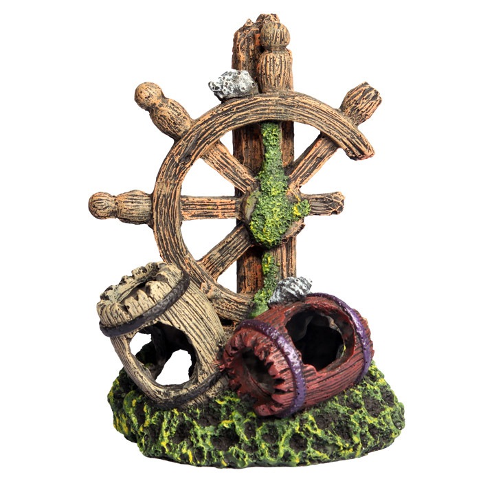 Buy Aqua One Twin Barrel with Ship Wheel Ornament (36921) - MyDeal Australia