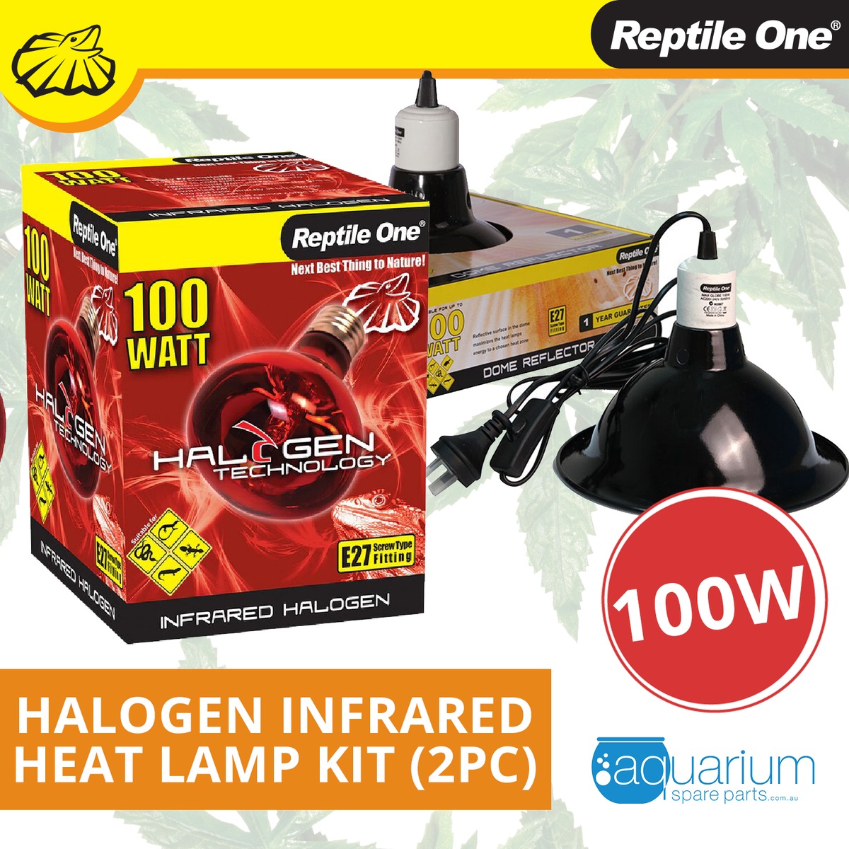 Buy Reptile One Halogen Infrared Heat Lamp Kit w/ Ceramic Dome ...