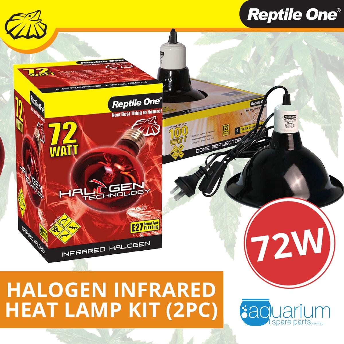 Buy Reptile One Halogen Infrared Heat Lamp Kit w/ Ceramic Dome ...