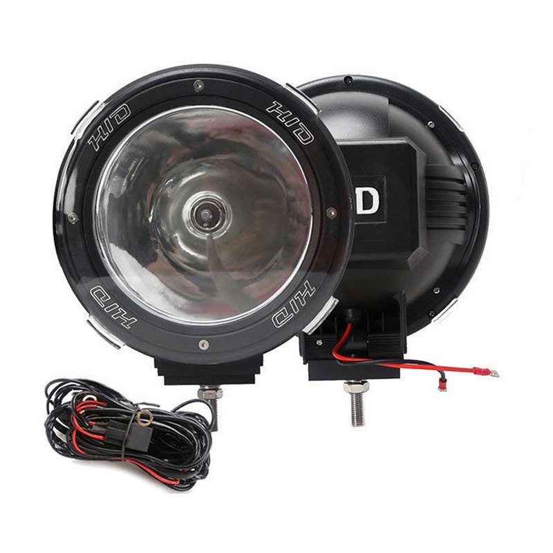 Buy 2PCS 7INCH HID XENON 100W DRIVING LIGHTS SPOT 4X4 OFF ROAD UTE WORK 12V 707A - MyDeal