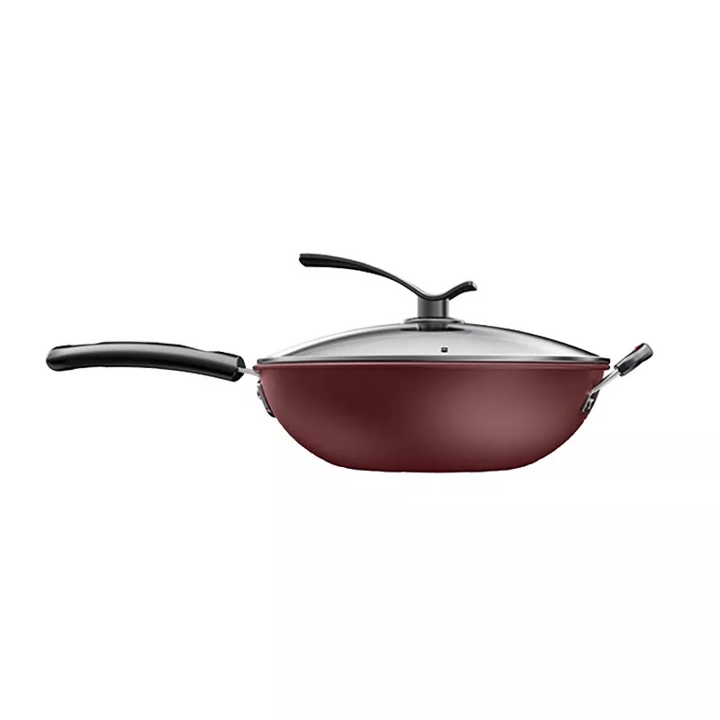 Buy 32CM Flat-Bottomed Wok Special for Gas Stove Non-Stick Wok Diamond ...