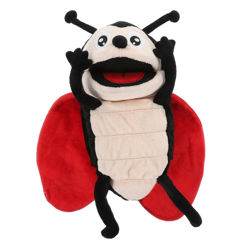 Buy Cartoon Ladybug Hand Puppet Portable Plush Ladybug Toy Funny ...
