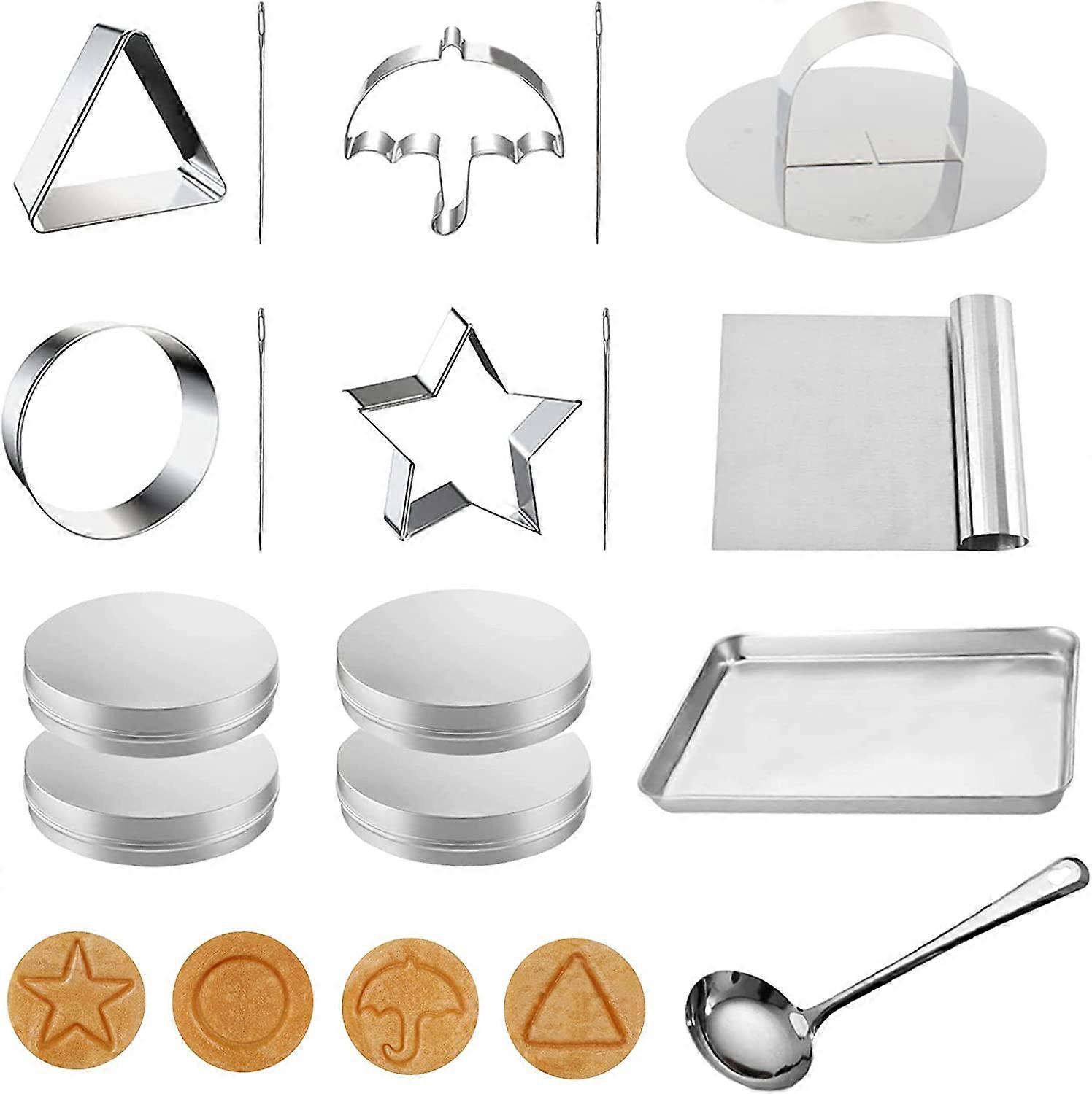 Buy Dalgona Kit with Cookie Cutters, Korean DIY Sugar Candy Making Tool ...