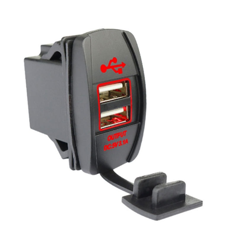 Buy Dual USB Charger 12V/24V Fast Charge Socket Waterproof Quick ...