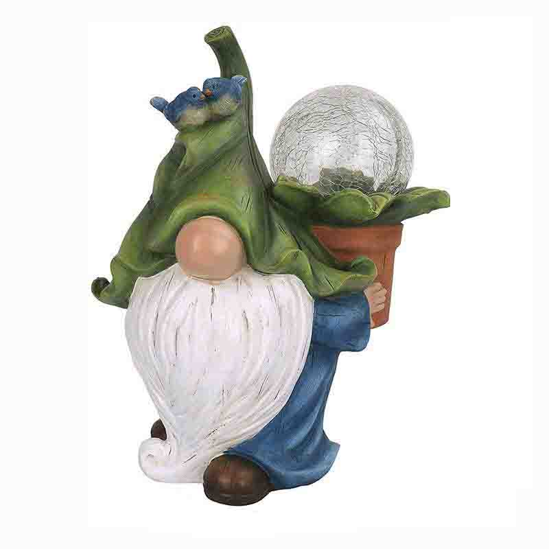 Buy Garden Resin Dwarf Statue Magic Ball with Solar LED Lightsuitable ...
