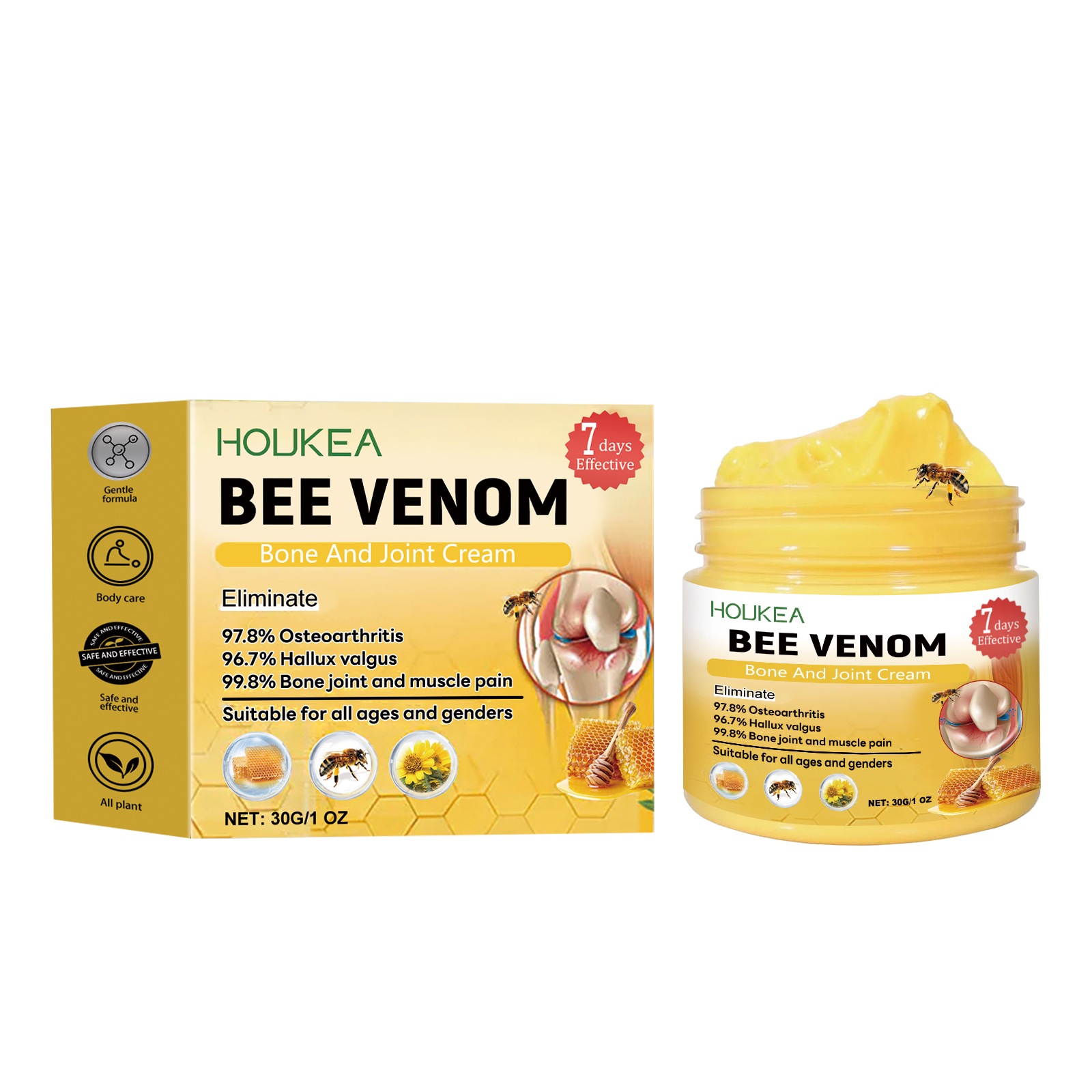 Buy Houkea Bee Venom Joint Care Cream Gently Apply A Daily Topical ...