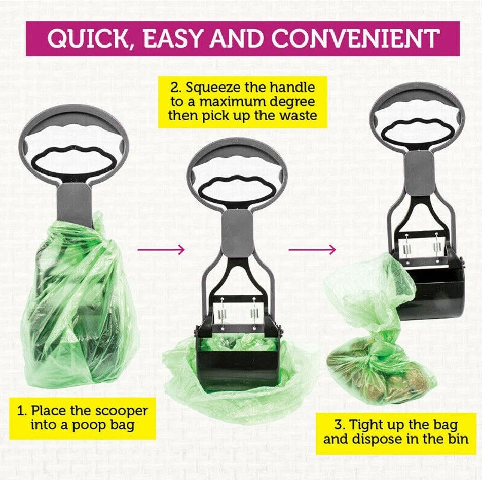 Buy Mini Poop Scooper 28cm Easy Grip Clean Up Safely Lift and Dispose ...